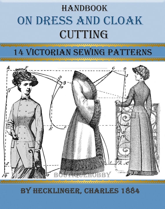 Victorian Sewing Patterns Vintage Bookdesign Dress and Cloak | Etsy