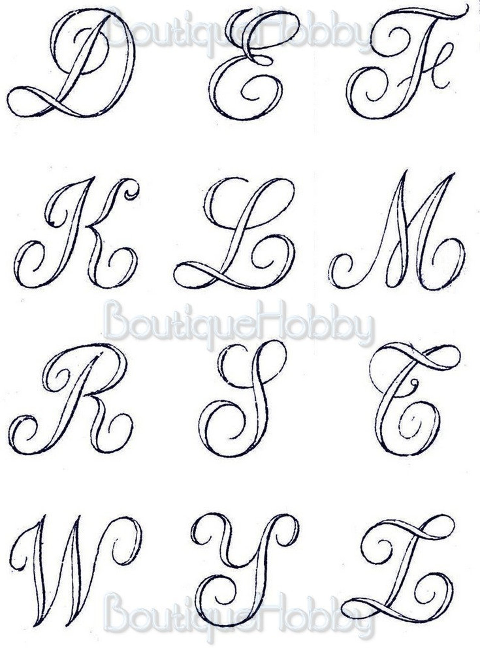 25 Victorian Alphabet Embroidery Designs-2embroidery - Etsy