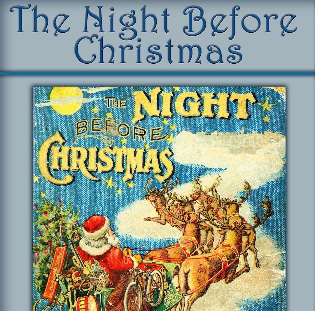 Vintage Holiday Book Christmas,the Night Before Christmas Printable ...