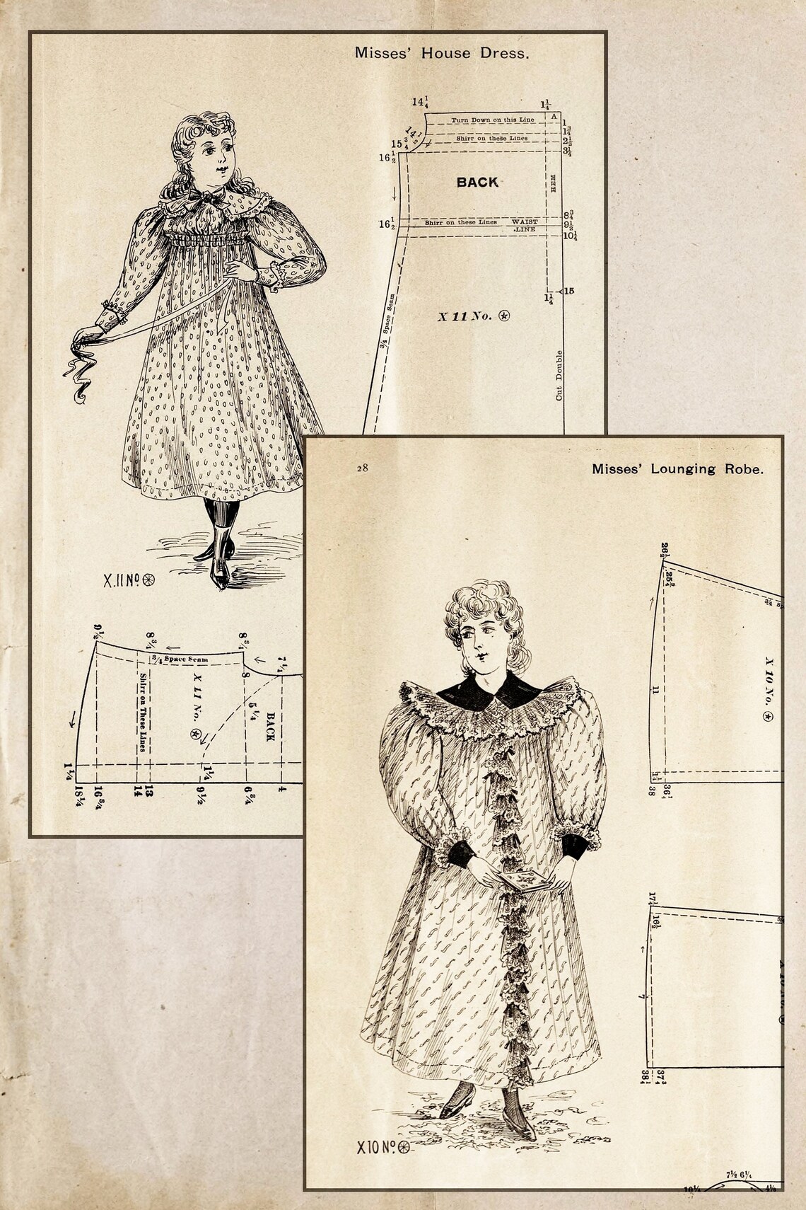 Victorian Book Vintage Sewing Patterns 17 Dresses the | Etsy