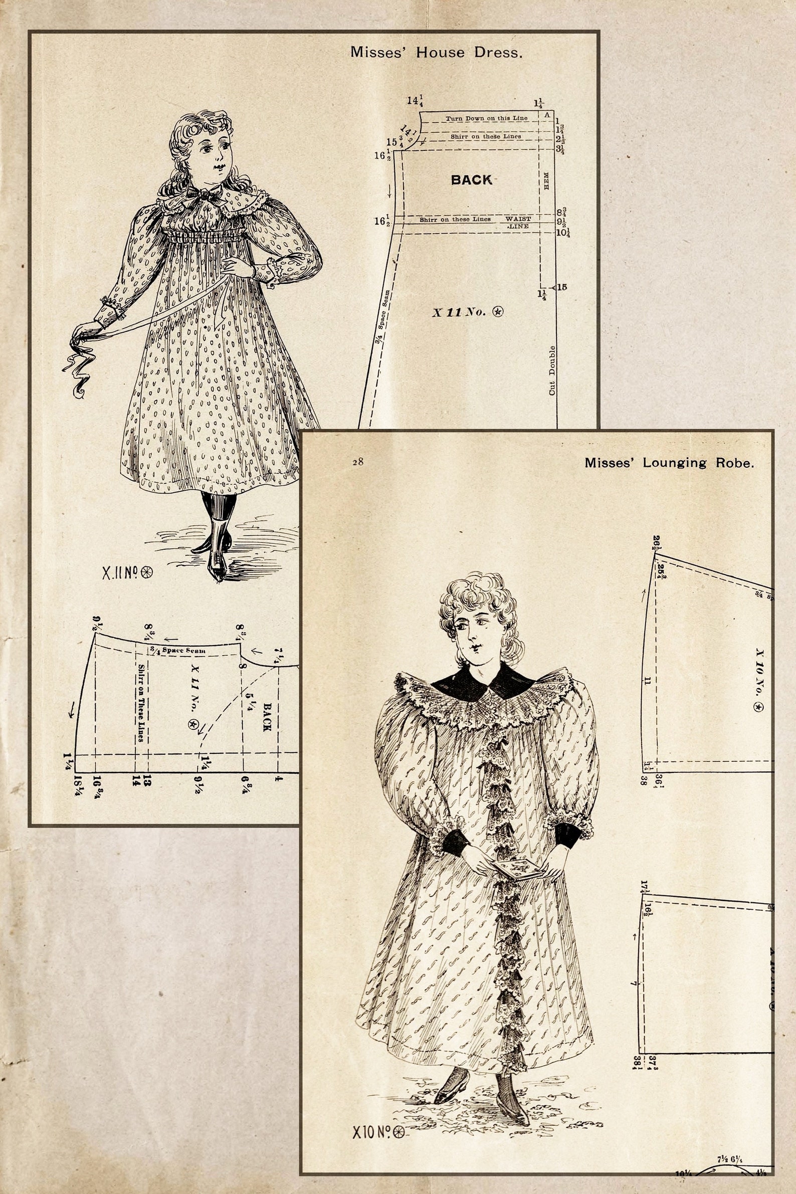 Victorian Book Vintage Sewing Patterns 17 Dresses the | Etsy