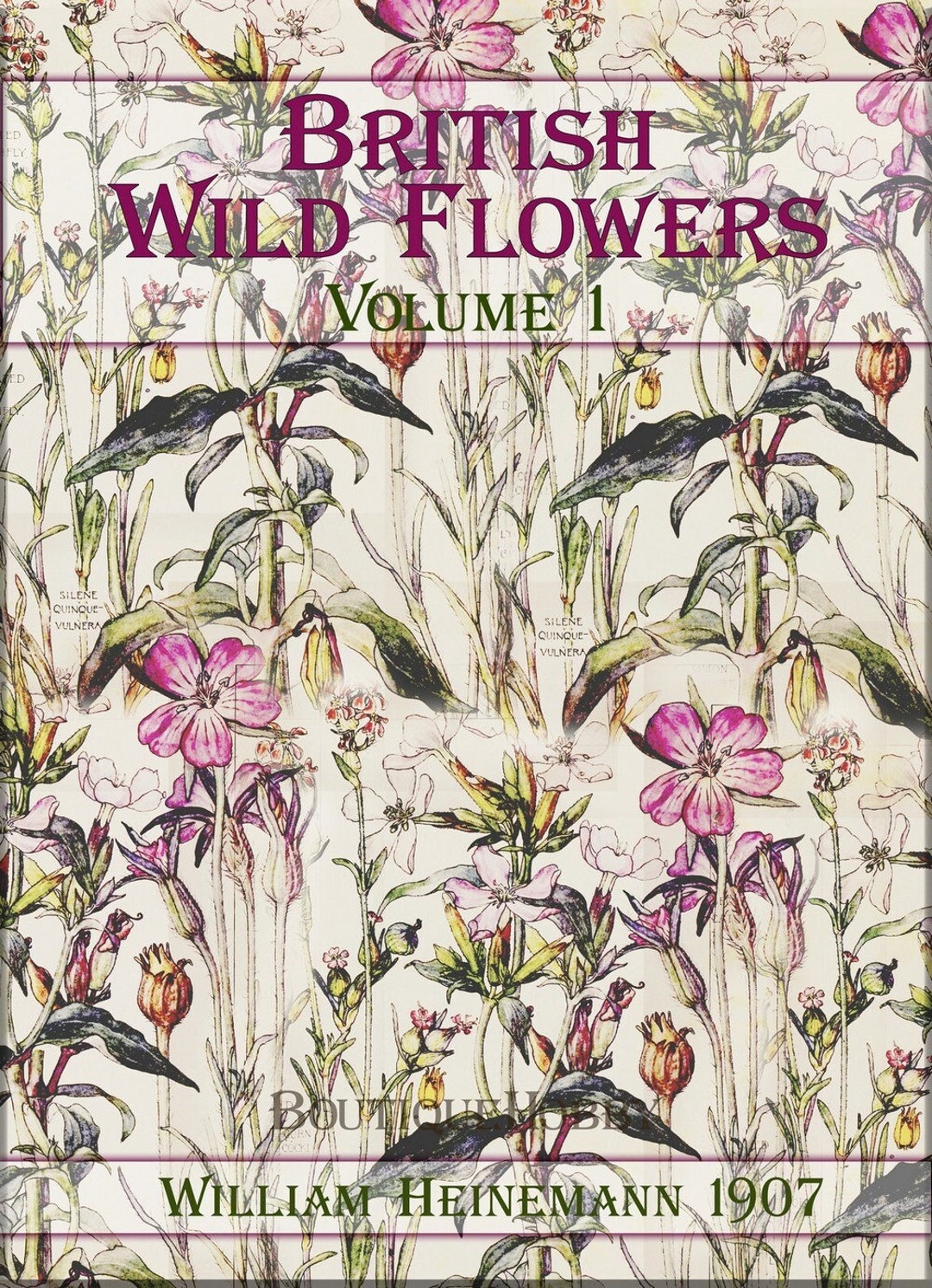Vintage Wild Flowers,botanical Collage Book,instant Download Book Pages ...