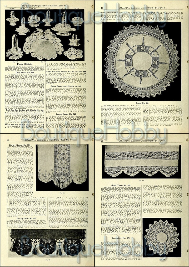 Vintage Crochet Lace Edging Patterns Bookscollection of 2 - Etsy