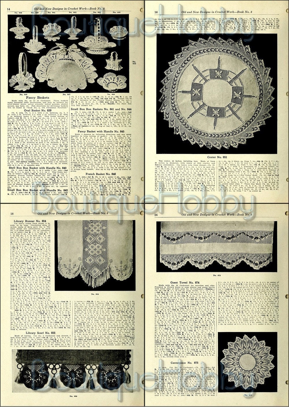 Vintage Crochet Lace Edging Patterns Bookscollection of 2 - Etsy