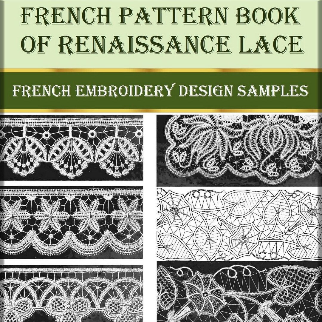 French Embroidery,needlework Hand Made Design Lace Book,renaissance ...