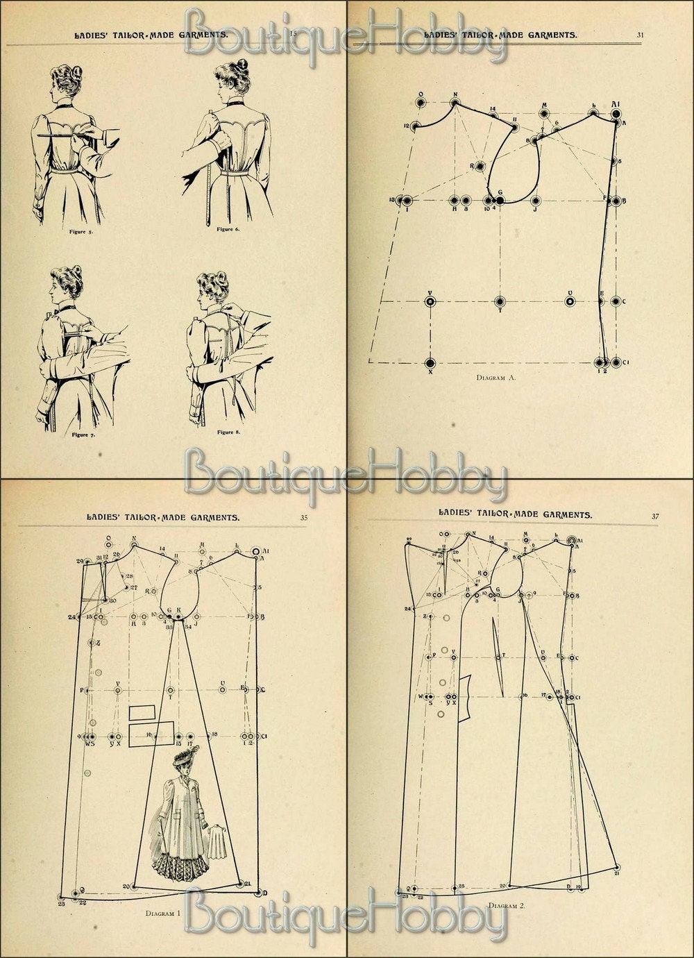 Victorian Book Vintage Dresscostumes Sewing Patternspattern - Etsy