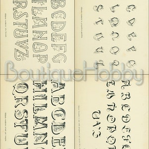 Vintage Italian Monogram Fonts,art Deco Letters,alphabets Embroidery ...