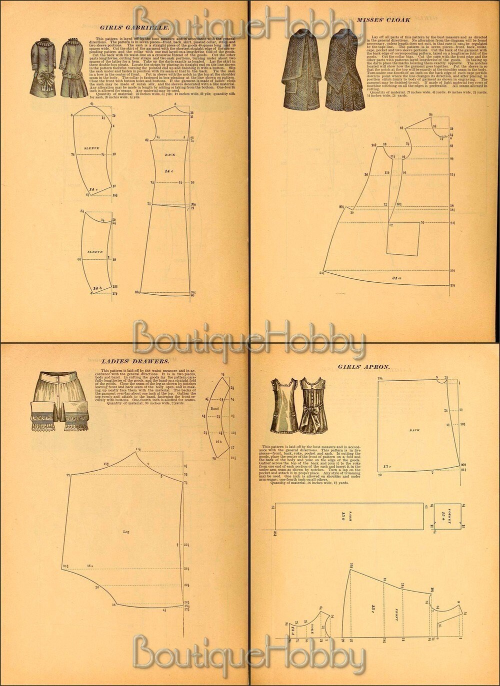 Victorian Vintage Sewing Patterns Pdf Book,pattern Dress,historical ...