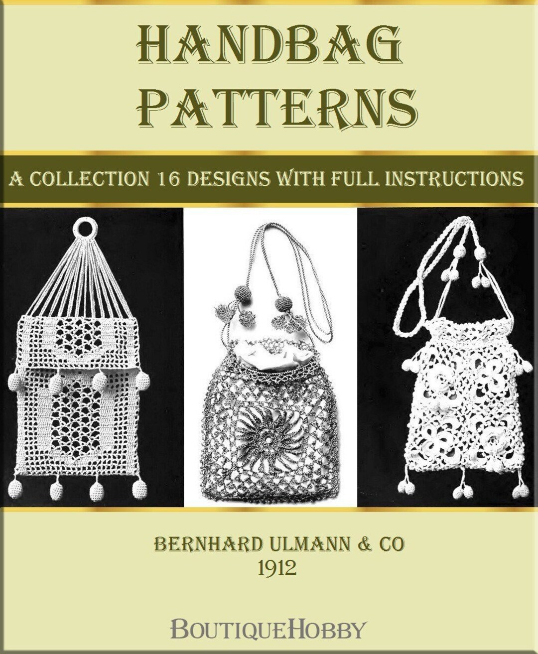 16 Crochet Bag Pdf Pattern,vintage Crochet Book,handbag Patterns - Etsy