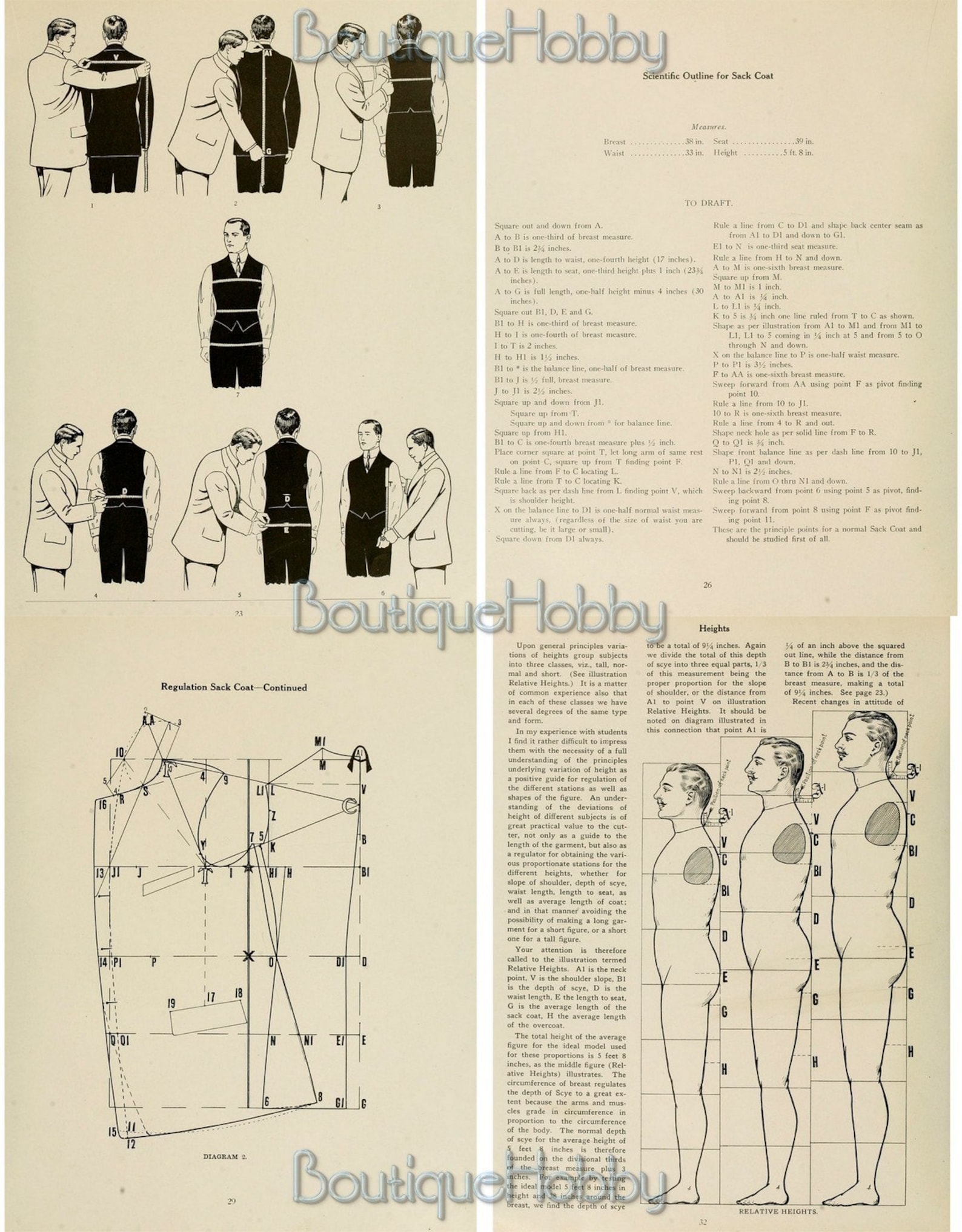Mens Sewing Patternsvictorian Vest Pattern Trousertuxedo - Etsy