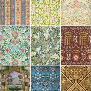 Vintage Digital Wallpaper Printable Paper, Background Set-1, 8.5"x 11 ...