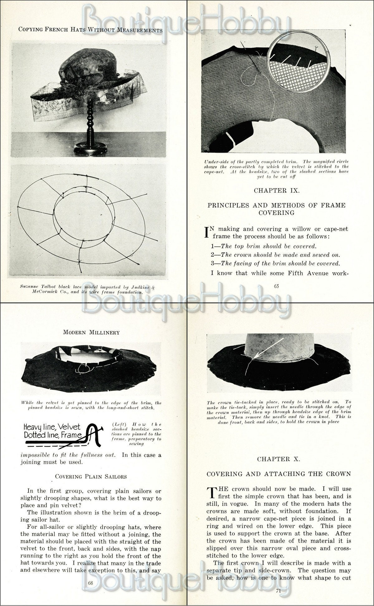 Art of Millinery,how to Make Hats,instruction Vintage Millinery ...