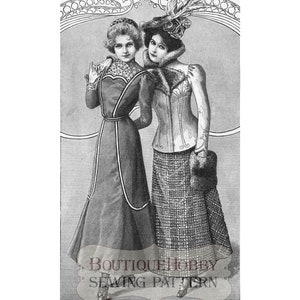 French Sewing Patterns,edwardian Dress - La Mode Illustrée 1899-51 ...