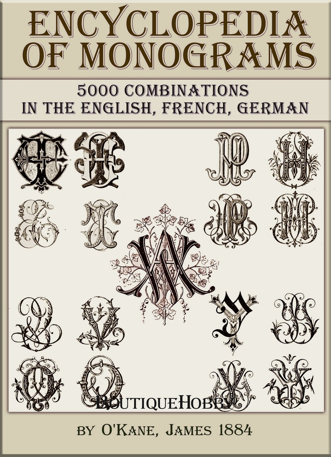 Monograms Vintage Booksembroidery Fontold Books ENCYCLOPEDIA | Etsy