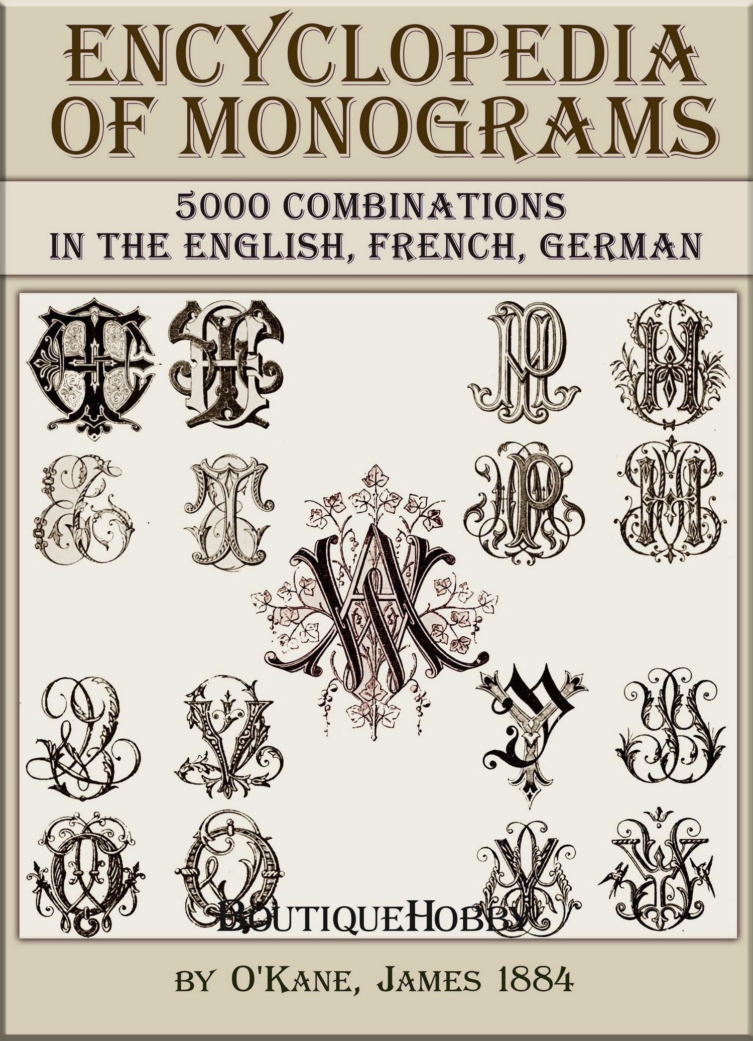 Monograms Vintage Booksembroidery Fontold Books ENCYCLOPEDIA - Etsy