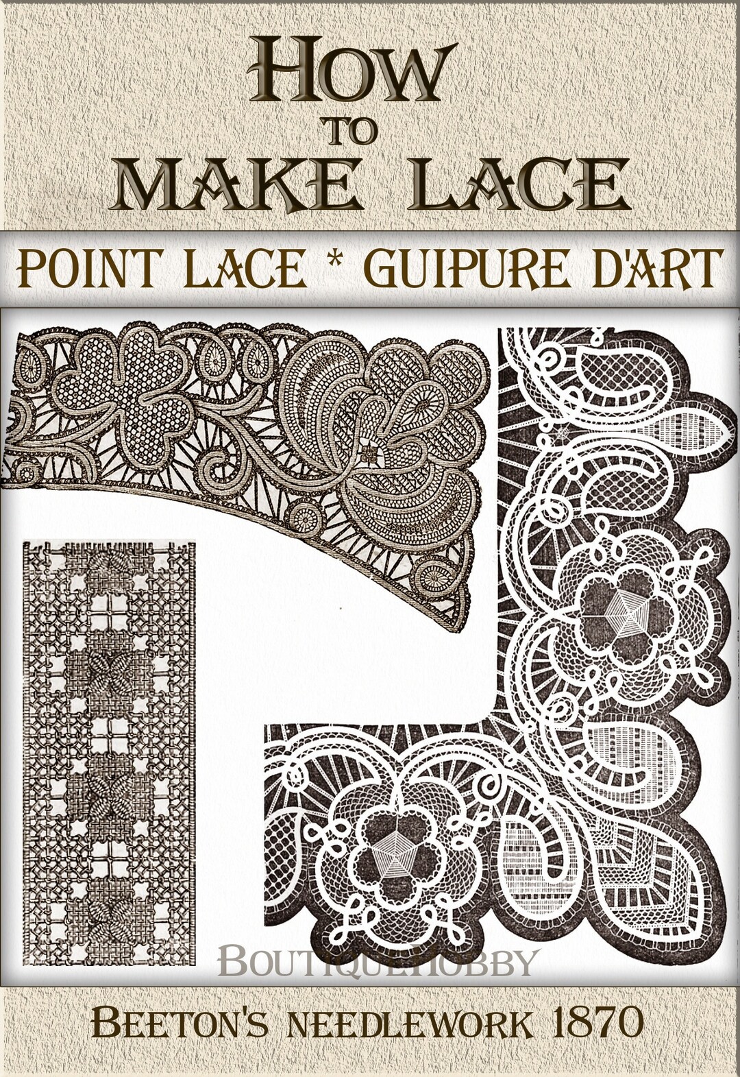How to Make Vintage Lace,hand Made Patterns,lace Making Book - Etsy