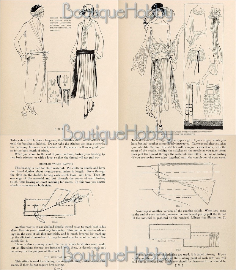1920s Sewing Guide,art Deco Make Dresses Patterns,pdf Ebook,the A B C ...
