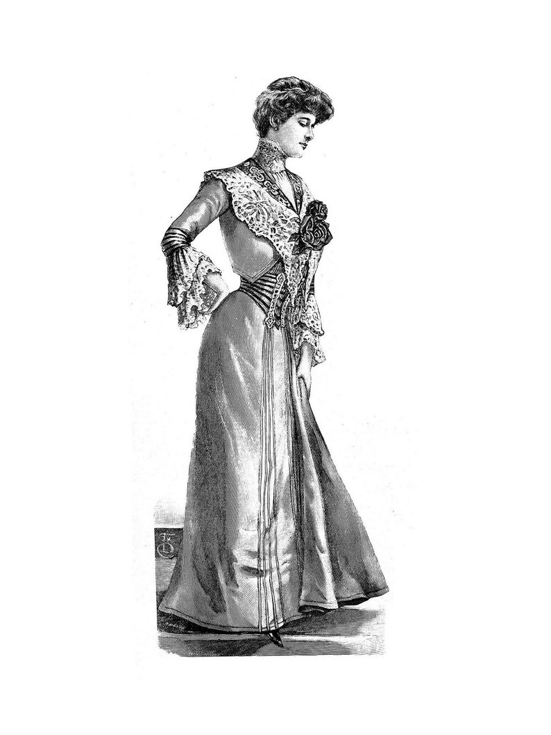Vintage Edwardian Dress Sewing Patterns, German 1902 (PDF Pattern) - Etsy