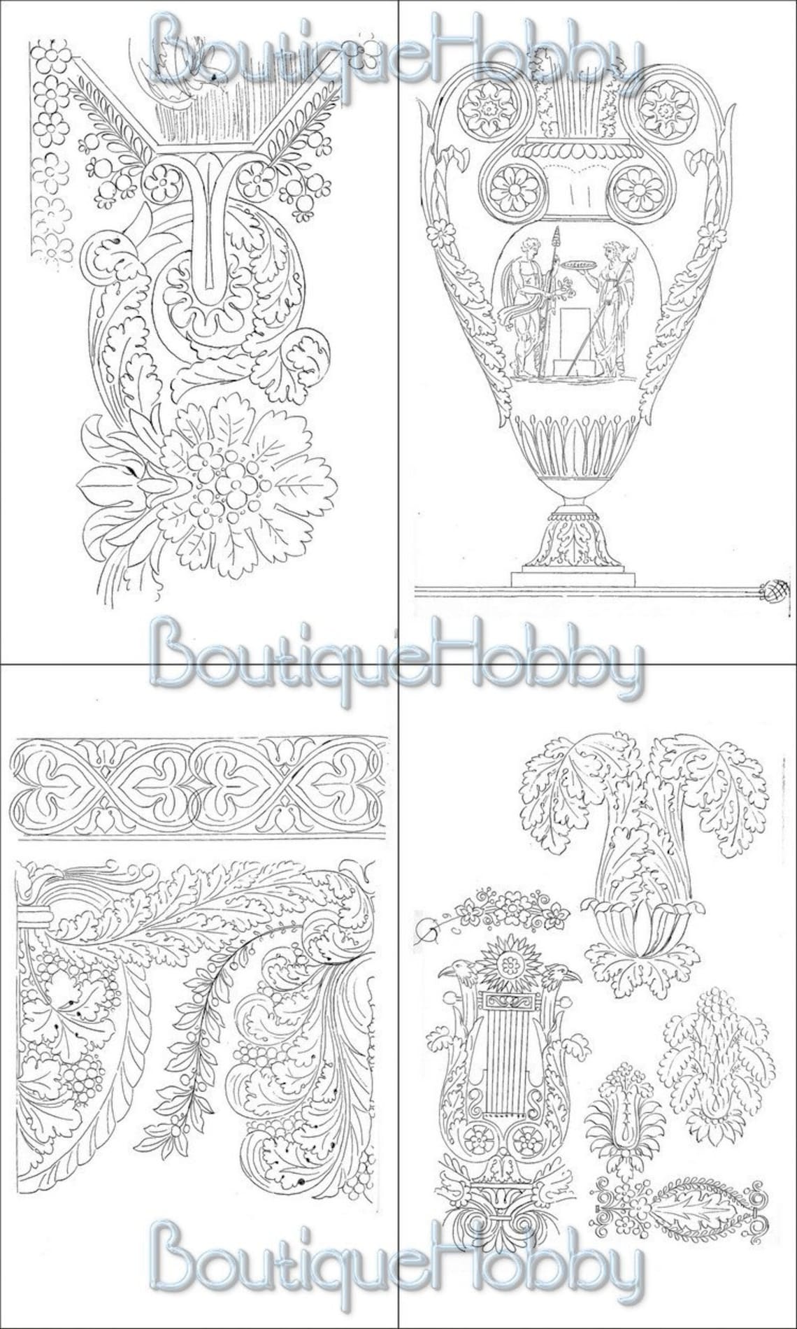 Hand French Vintage Embroidery Patternsdesigns Motifspattern | Etsy