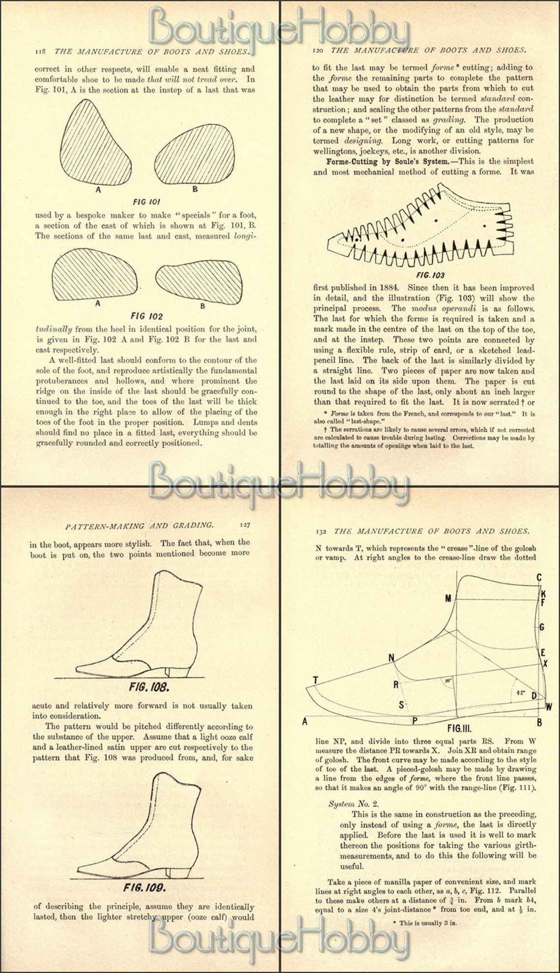 Shoes Making Patternssewing Boot Patterndiy Shoesvintage - Etsy