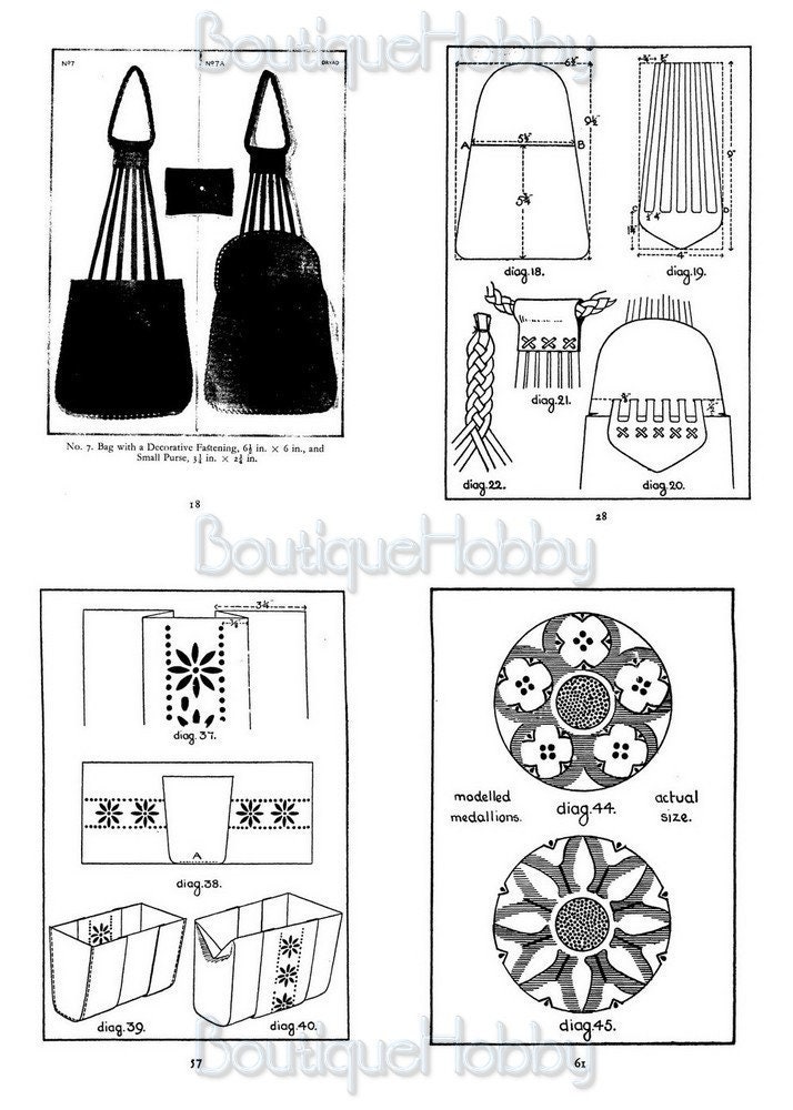 Leather Bag Patterns,tutorial,cutting,leather Bags and Purses - Etsy