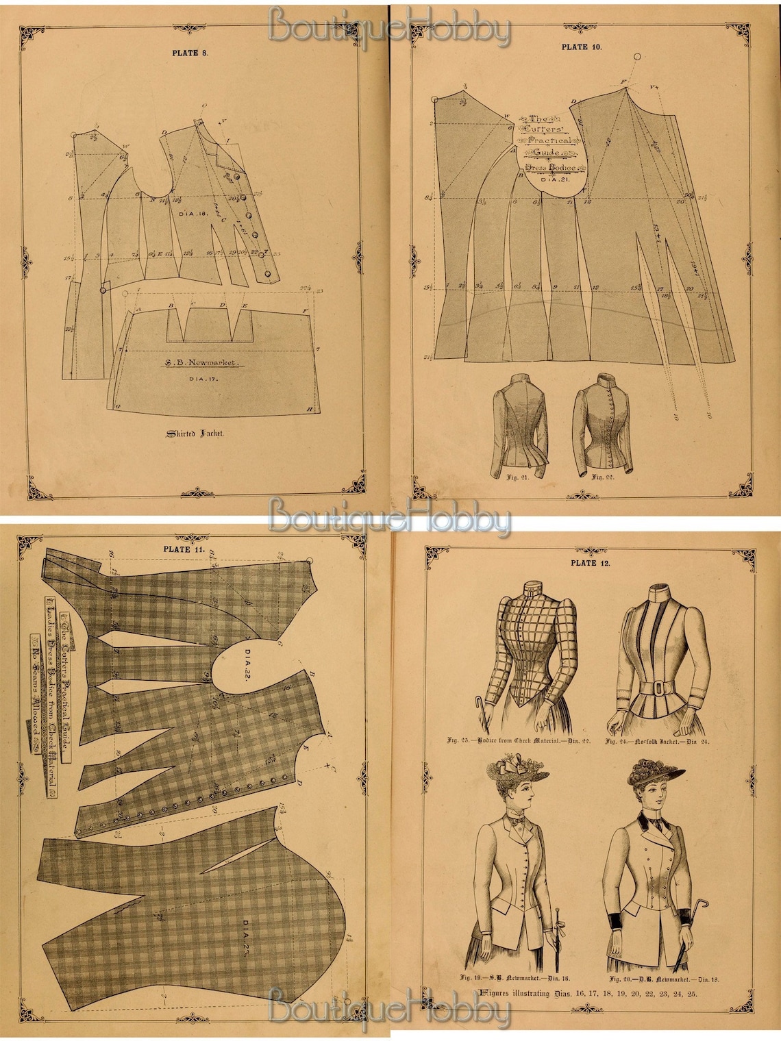 Victorian Dress Patternsvintage Dressmakingretro Dress | Etsy