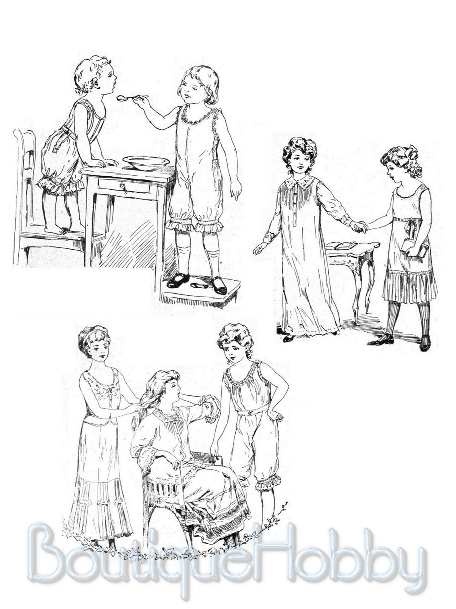 Underwear Sewing Pattern 1913,GERMAN EDITION Österr. Wäschezeitung 1913 ...