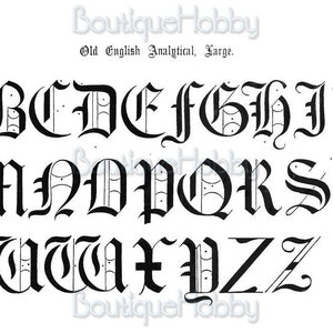 Alphabet vintage bookPrintable lettersplain and ornamental | Etsy