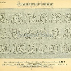 Vintage Embroidery Alphabet,letters,monograms Book,cross Stitch Pattern ...