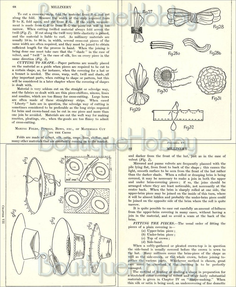 How to Make Millinery,instruction Vintage Hats,practical Millinery 1922 ...