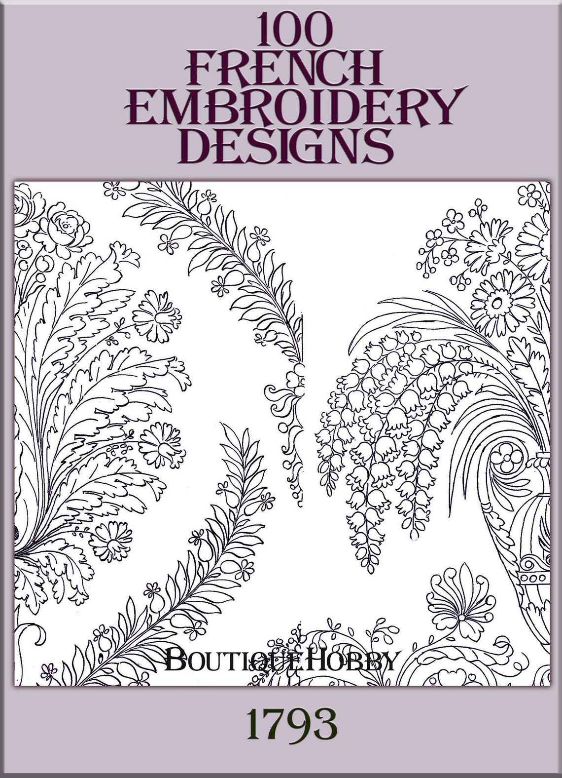 Hand French Vintage Embroidery Patternsdesigns Motifspattern | Etsy