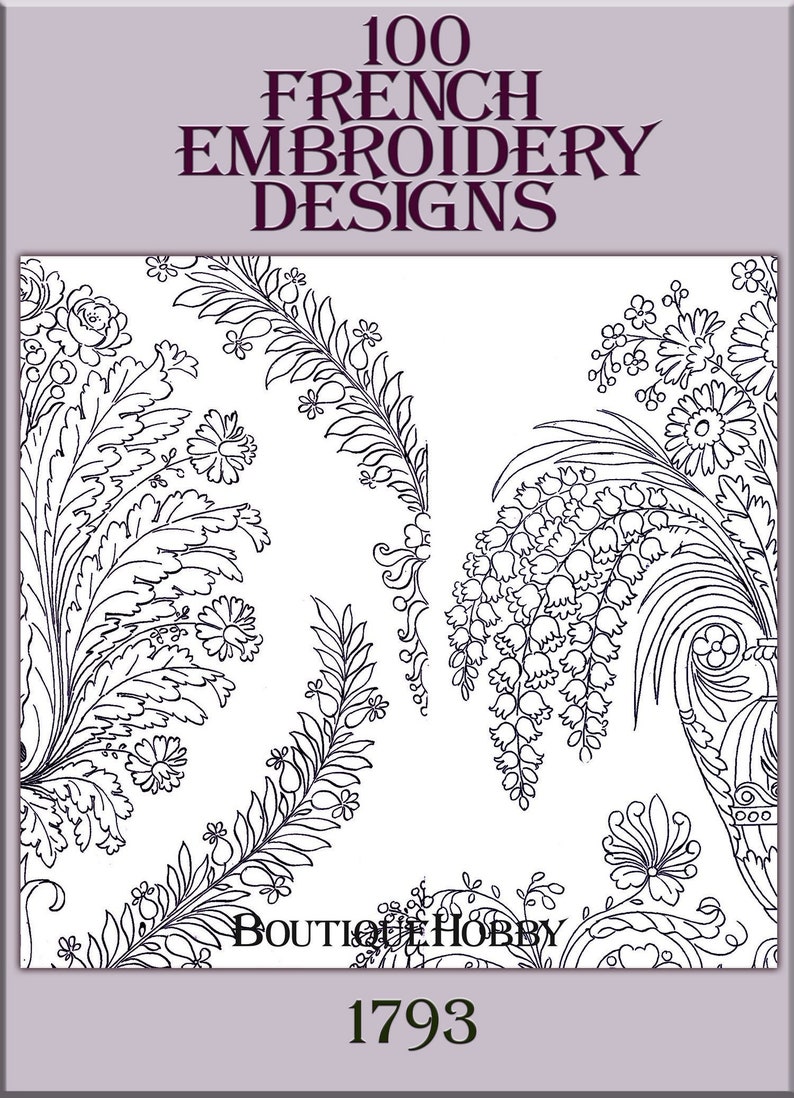 Hand French Vintage Embroidery Patternsdesigns Motifspattern - Etsy