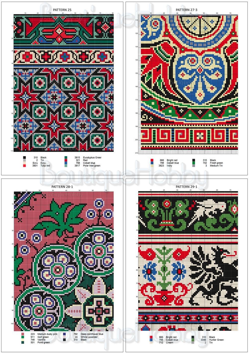 German Vintage Cross Stitch Patterns Book Friedrich Fischbach,digital ...