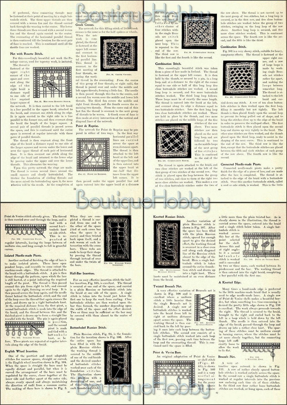 How to Make POINT Lace,vintage Pattern,stitches Battenberg ...