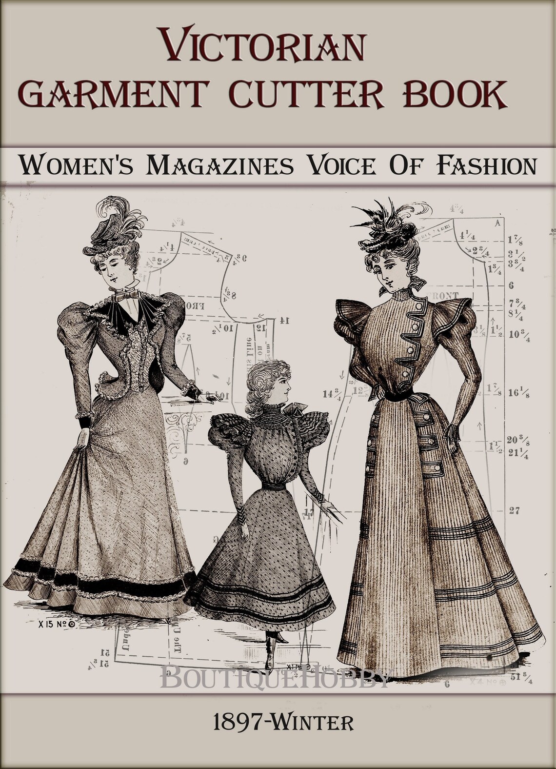 Victorian Book Vintage Sewing Patterns 17 Dresses the | Etsy