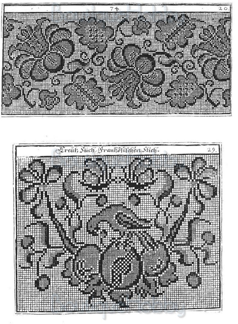 German Vintage Cross Stitch Patterns Book-4,antique Digital Embroidery ...