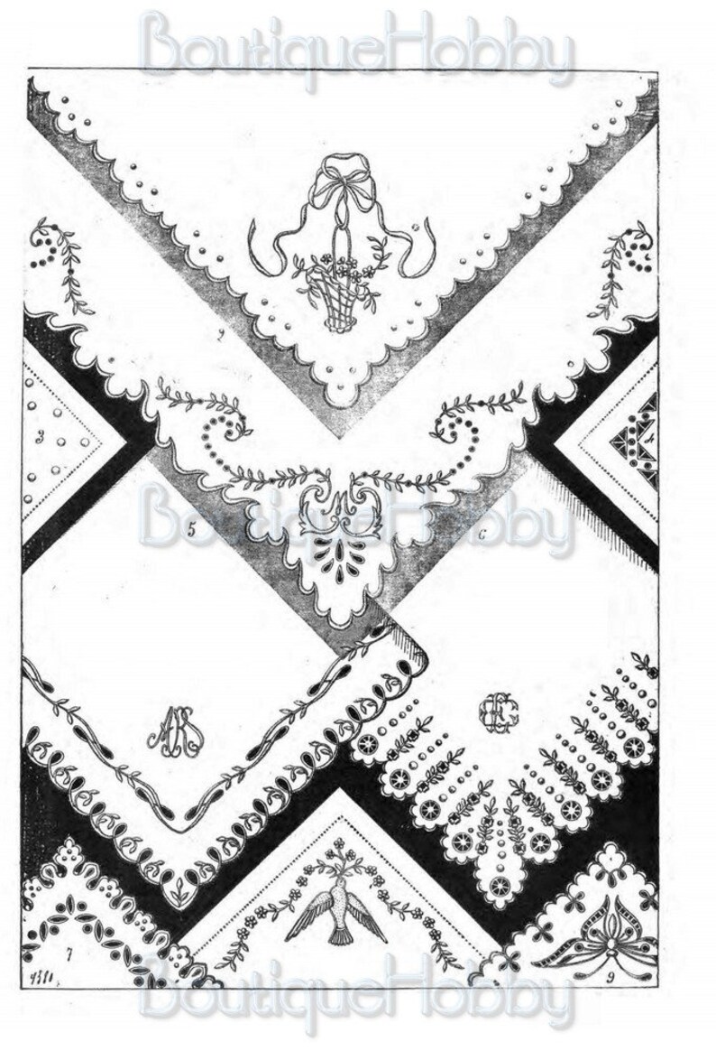 Hand Victorian Embroidery PDF Pattern Book 100 Patterns for - Etsy