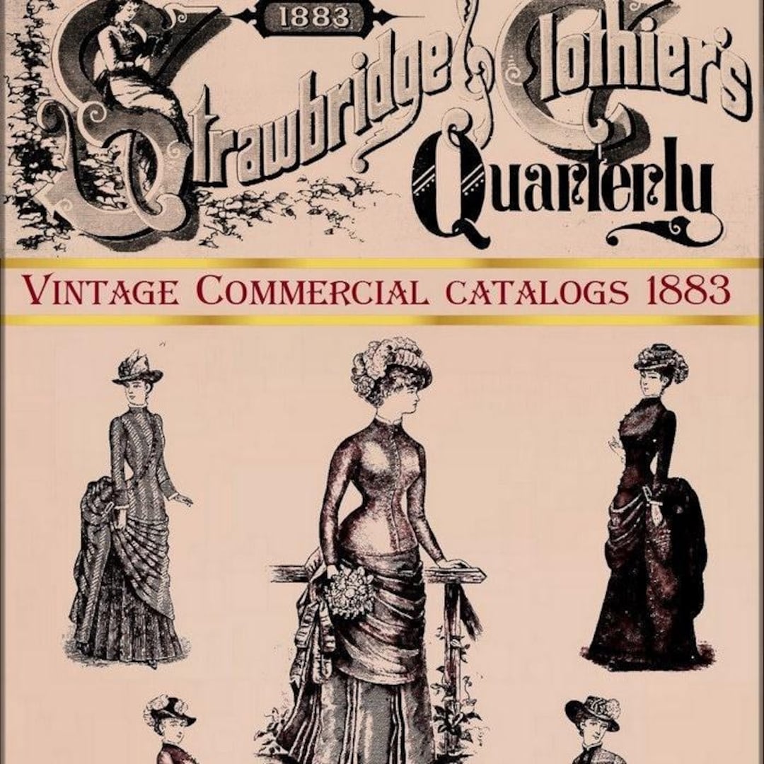 Vintage Antique Fashion Catalog,victorian Fashion Dress Design 1883 ...
