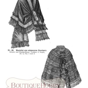 Victorian Dress,vintage Sewing Pattern,german Der Bazar 1872-27 ...