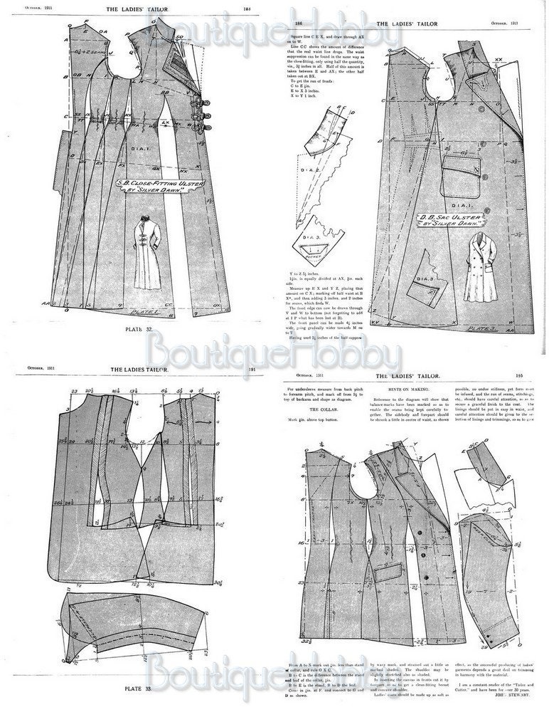 Vintage Sewing Patterns for Women,making Book,art Deco Clothes,the ...