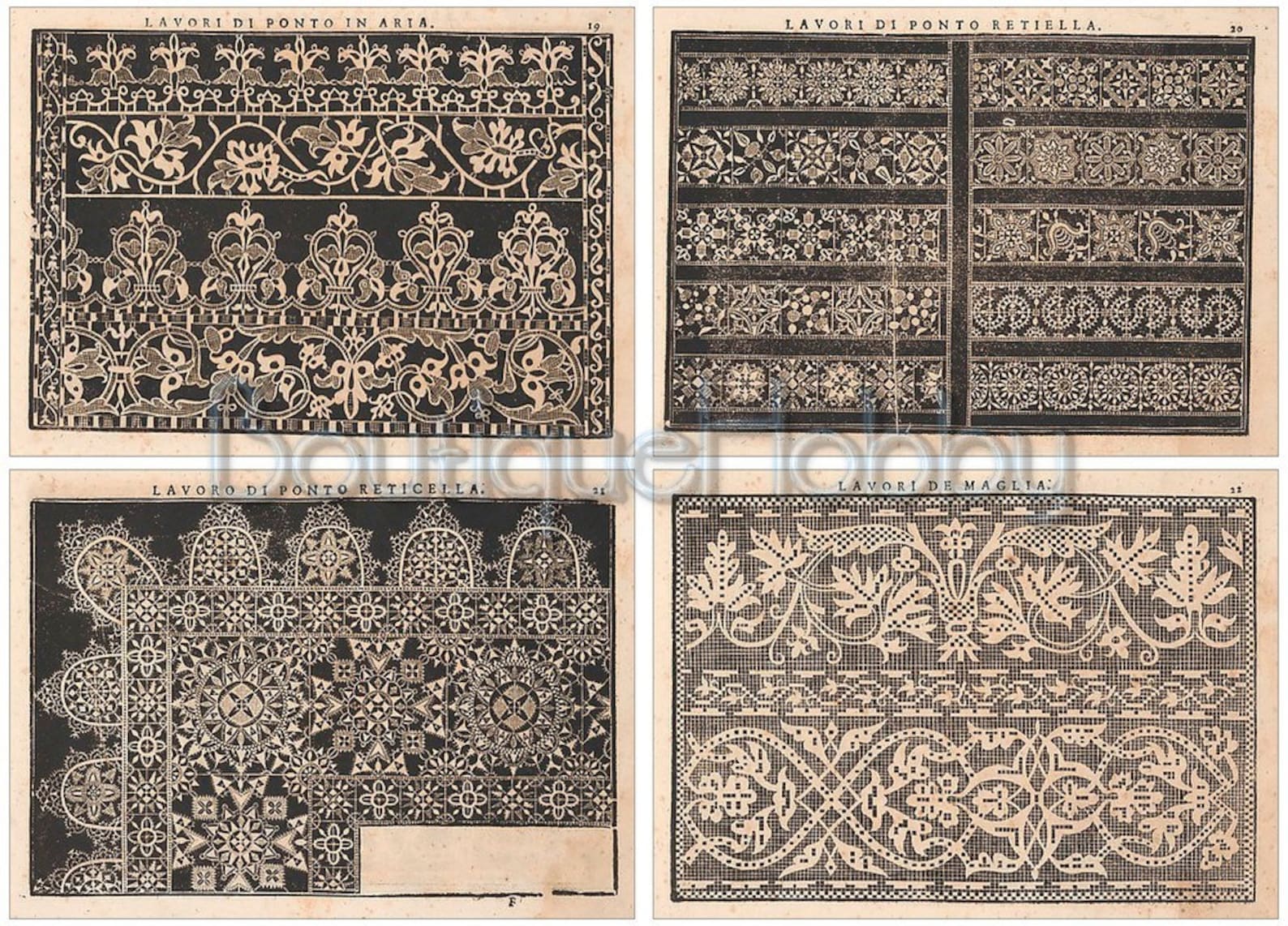 Italian Renaissance Embroidery Patterns Lace Book,vintage Patterns - Etsy