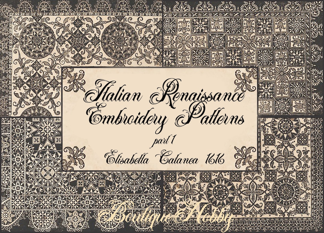 Italian Renaissance Embroidery Patterns Lace Book,vintage Patterns - Etsy
