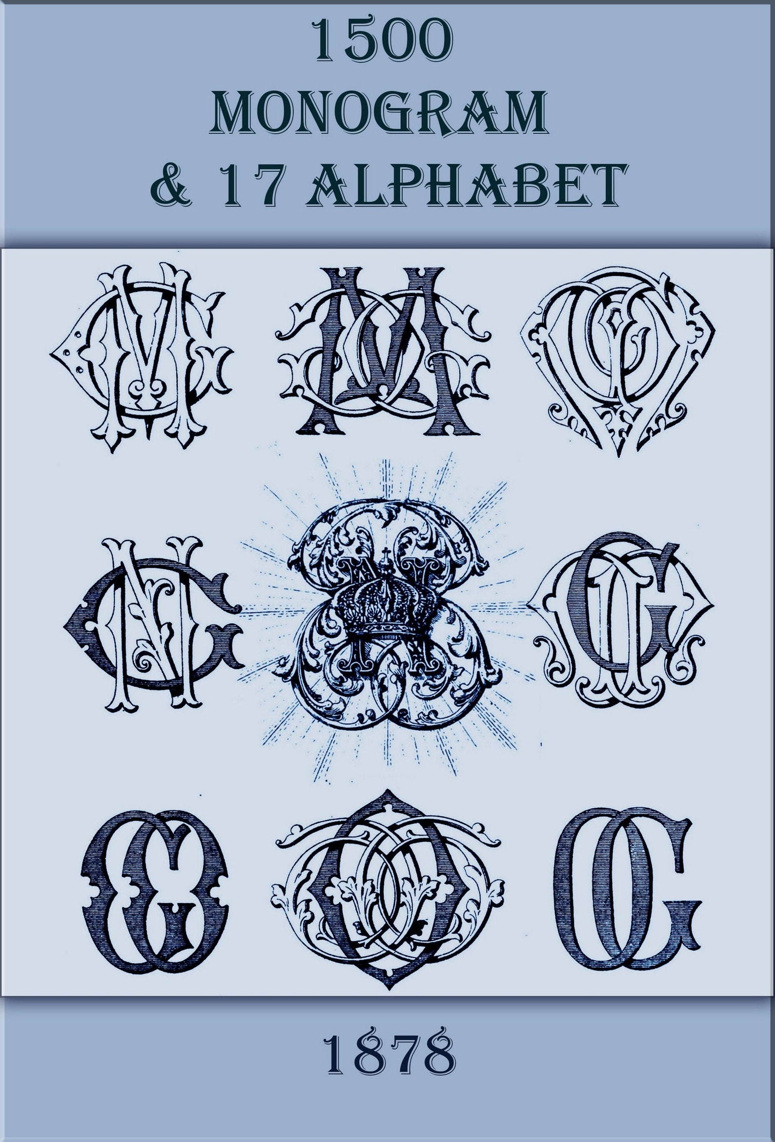 Vintage Monogramsinitialsalphabet PDF Instant Download - Etsy