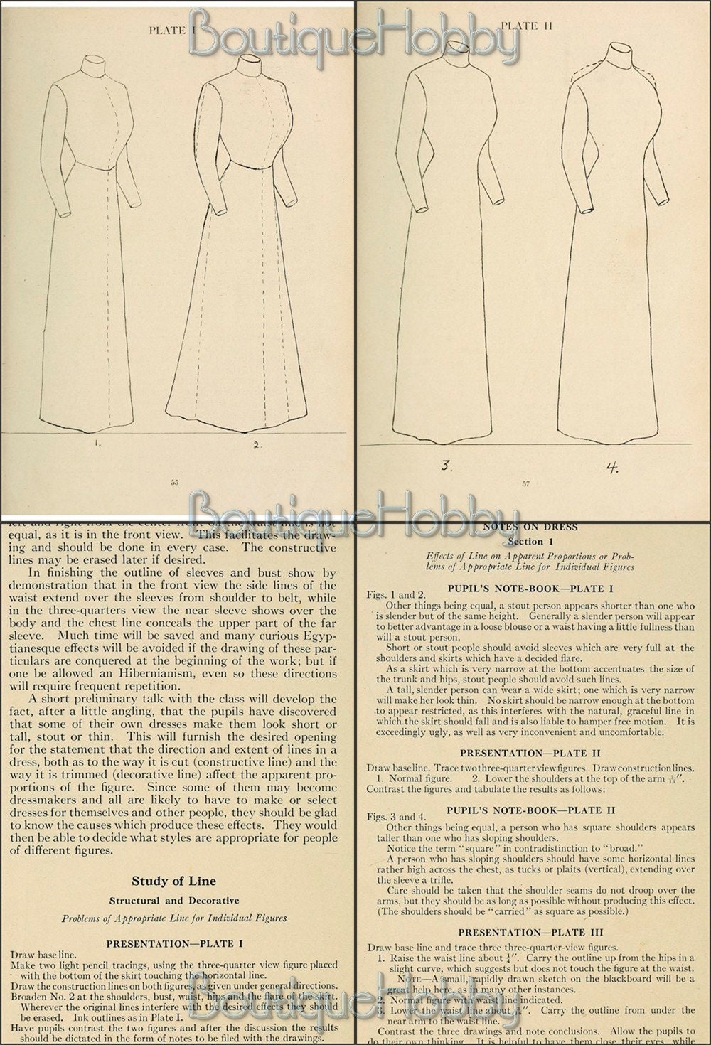 Edwardian Dress Pattern Drafting: 1912 Design Principles (PDF) - Etsy