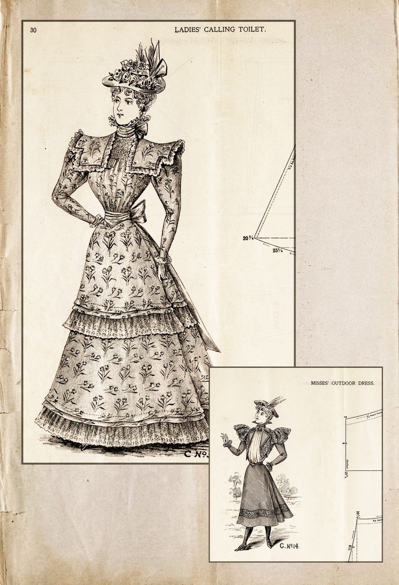 Victorian Bookvintage Sewing Patterns 17 Dresses the Garment | Etsy