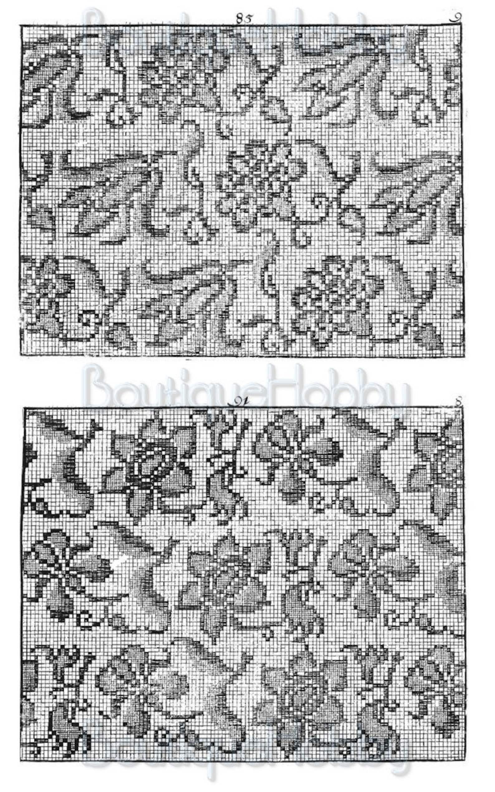 German Vintage Cross Stitch Patterns Book-3,antique Digital Embroidery ...
