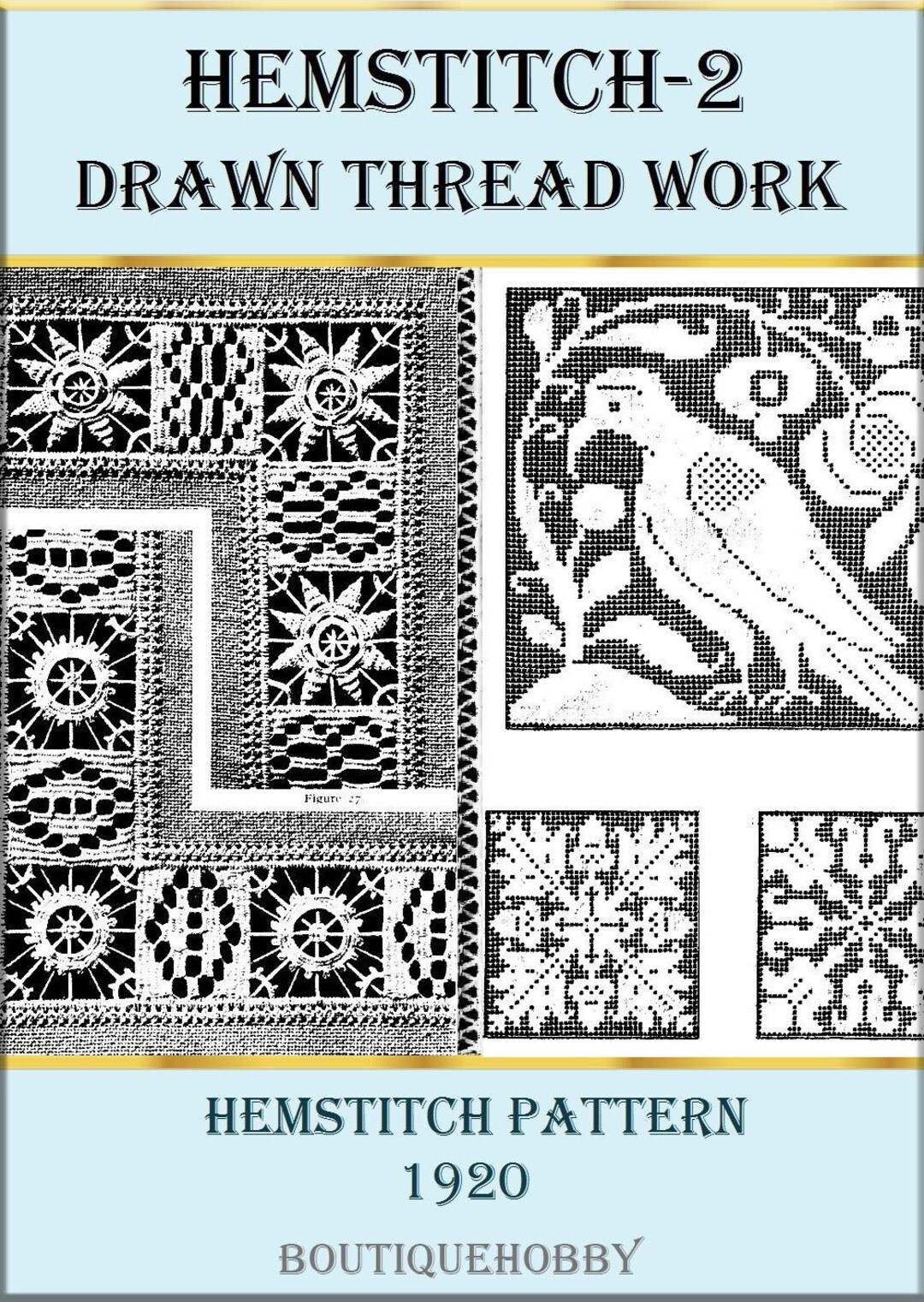 Hemstitch Design,hand Made Hemstitched Lace,embroidery Books,drawn ...