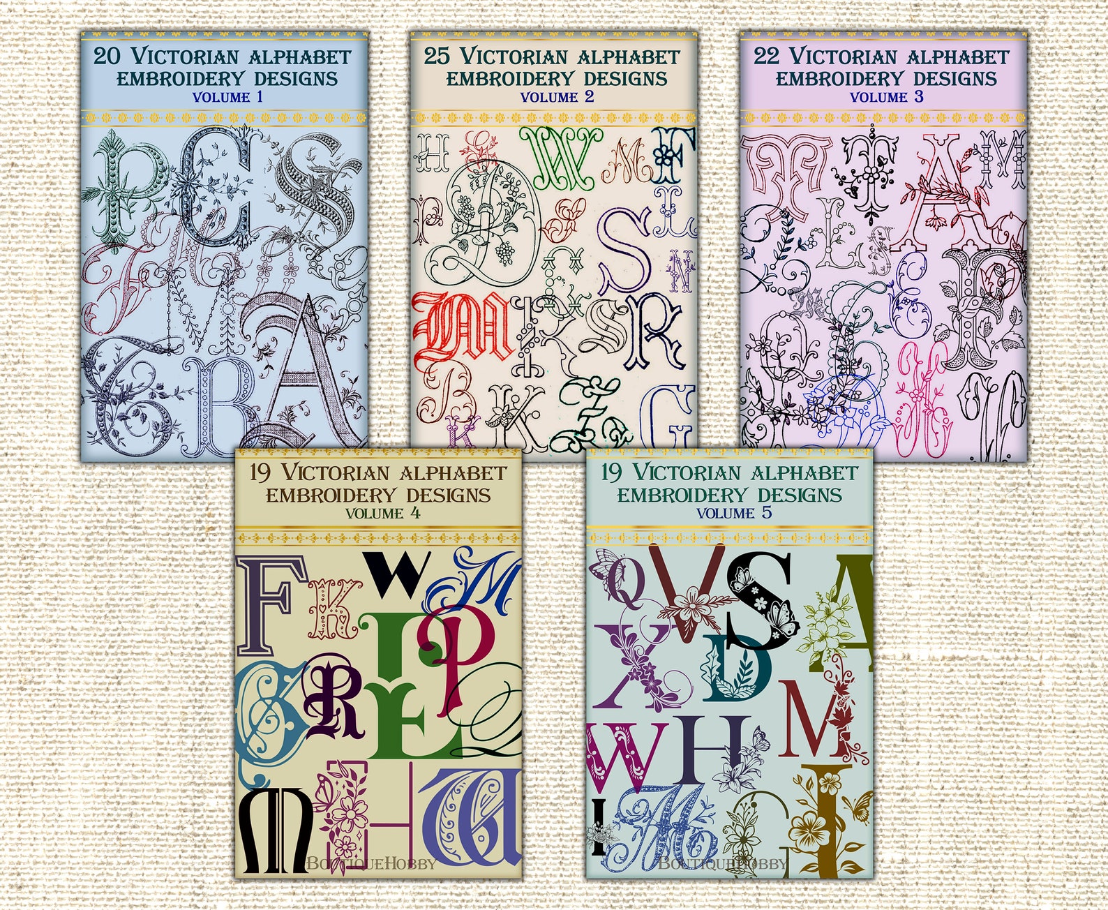 25 Victorian Alphabet Embroidery Designs Vol. 2 (PDF Pattern) - Etsy