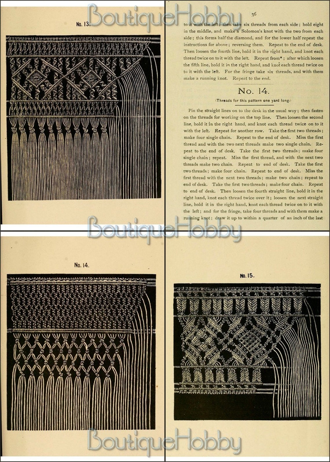 Victorian Vintage Macrame Patternstutorial Lace - Etsy