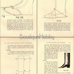 Shoes Making Patterns,sewing Boot Pattern,diy Shoes,vintage Making ...